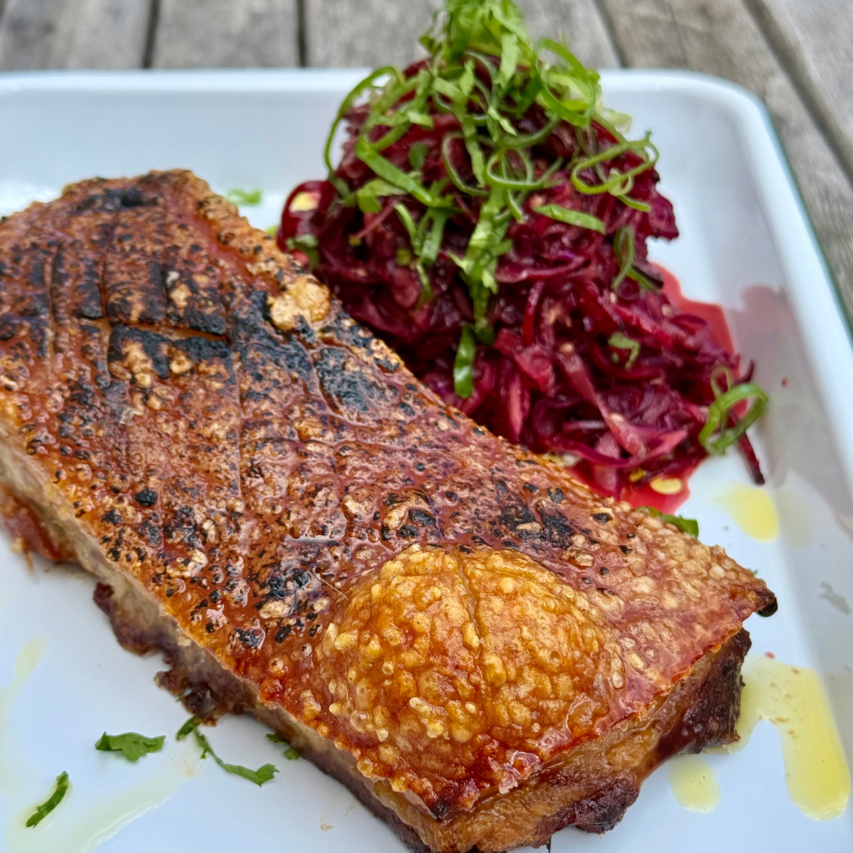 Roasted Pork Belly with Beetroot & Miso Slaw by Matt Burgess ...