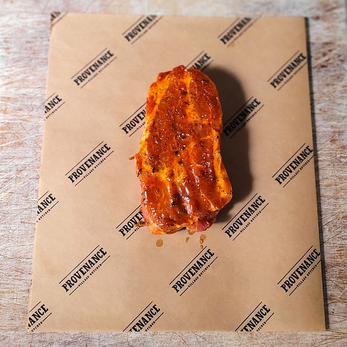 Honey & Chilli Marinated Pork Collar Steak 300g– Provenance Village ...